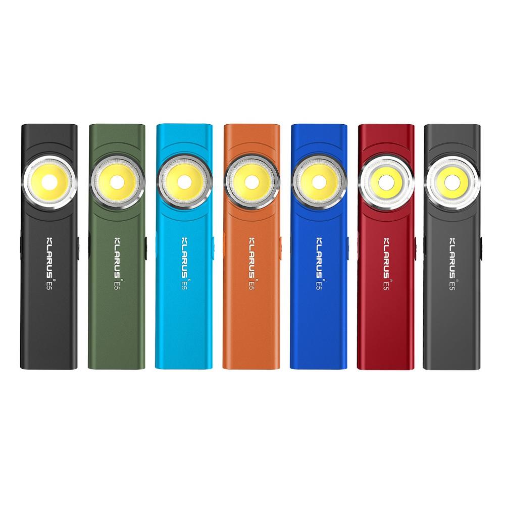 KLARUS E5 Compact Dual Light EDC Magnetic Flashlight Gum Flashlight, B ...